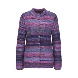 GOLDNER Strickjacke Damen Gr&ouml;&szlig;e 4XL lila / mischfarben