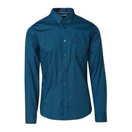 KOROSHI Button Up Shirt male size M Petrol / Black