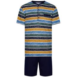PASTUNETTE Pyjama kurz 'Shortama with buttons' Herren Gr&ouml;&szlig;e S dunkelblau