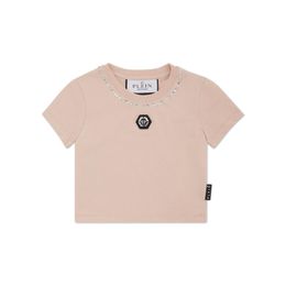 Philipp Plein T-Shirt M&auml;dchen Gr&ouml;&szlig;e 140 puder / transparent