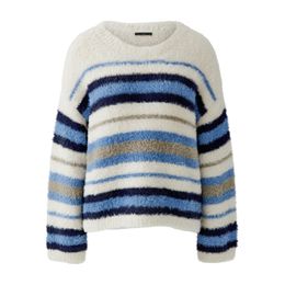 Oui Sweater female size L Blue / marine blue / Yellow / mottled white