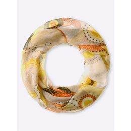 Heine Damen Loop, Gelb, T&uuml;cher & Schals, Material: Viskose