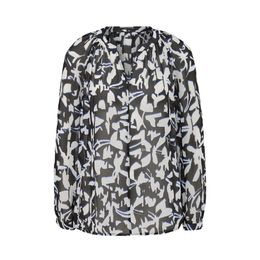 comma, COMMA Bluse Damen Gr&ouml;&szlig;e XL blau / rauchblau / schwarz