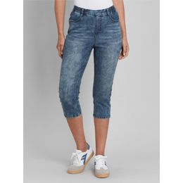 Heine Damen Caprijeans, Blau, Gr. 46, Kurze Jeans, Material: Baumwolle