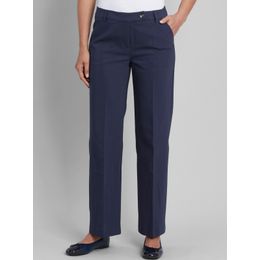 Heine Damen B&uuml;gelfaltenhose, Blau, Gr. 42, 7/8-Hose, Material: Baumwolle