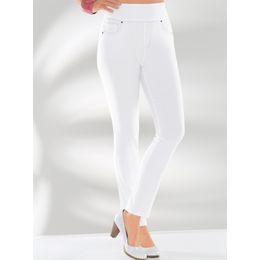 Heine Damen 5-Pocket-Hose, Wei&szlig;, Gr. 36, R&ouml;hrenhosen, Material: Viskose