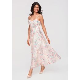 Ombre Abendkleid Damen Gr&ouml;&szlig;e 34 ecru / mischfarben Sommerkleid