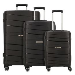 Cocoono Kofferset 'Leon' Herren Gr&ouml;&szlig;e One Size schwarz / silber