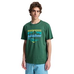 Quiksilver Shirt 'EV Horizon Fade' male size XL Blue / Dark yellow / Dark green