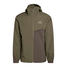 adidas terrex Outdoorjacke ' MULTI 2 LAYER CLIMAPROOF RAIN' Herren Gr&ouml;&szlig;e XXL khaki / oliv / wei&szlig;