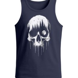 Neverless Shirt 'Skull Hiking' male size S Navy