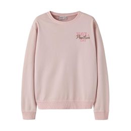 name it Sweatshirt M&auml;dchen Gr&ouml;&szlig;e 146/152 oliv / pink / rosa