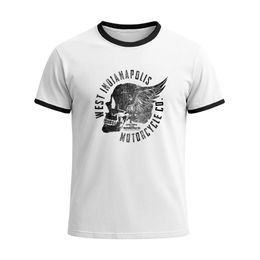 Neverless Shirt 'Motorcycle Skull' male size XL White
