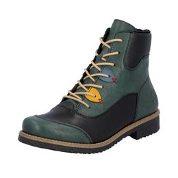 Rieker Lace-Up Ankle Boots female size 39 Blue / Yellow / Green / Black