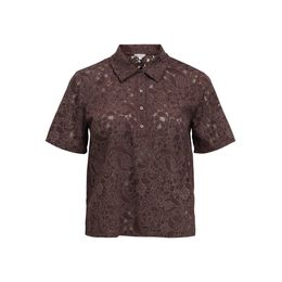 Object Bluse 'OBJBianca' Damen Gr&ouml;&szlig;e XS schoko / grau