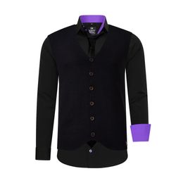 Rusty Neal Hemd Herren Gr&ouml;&szlig;e XL neonlila / schwarz