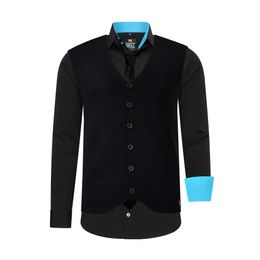 Rusty Neal Hemd Herren Gr&ouml;&szlig;e XL blau / schwarz