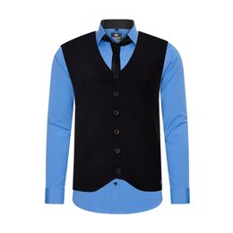 Rusty Neal Hemd Herren Gr&ouml;&szlig;e XXXL blau / schwarz