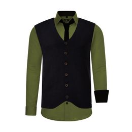 Rusty Neal Hemd Herren Gr&ouml;&szlig;e 5XL dunkelgr&uuml;n / schwarz