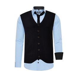 Rusty Neal Hemd Herren Gr&ouml;&szlig;e XL hellblau / schwarz