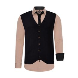 Rusty Neal Hemd Herren Gr&ouml;&szlig;e L cappuccino / schwarz