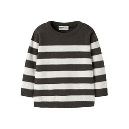 name it Pullover Jungen Gr&ouml;&szlig;e 116 grau / wei&szlig;