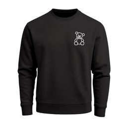 Neverless Sweatshirt 'Teddy Polygon' Herren Gr&ouml;&szlig;e 5XL schwarz