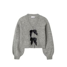 name it Knit Cardigan 'NKFRINA' girl size 158/164 mottled grey / Black