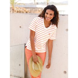 Heine Damen Shirt, Orange, Gr. 40, T-Shirts, 100% Baumwolle