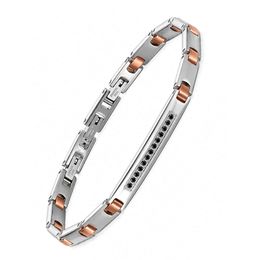 Uniqal Armband 'LINEA' Herren Gr&ouml;&szlig;e 19 / 22 cm silber