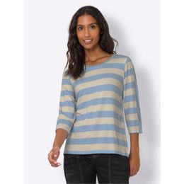Heine Damen 3/4-Arm-Shirt, Blau, Gr. 38, 3/4 Arm Shirts, Material: Viskose