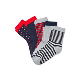 Tchibo - 5 Paar Socken - Damen - Gr. 39-42 - dunkelblau