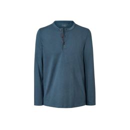 Tchibo - Langarm-Henley - Herren - Gr. L - blau