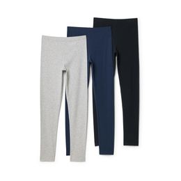 Tchibo - 3 Kinder-Leggings - Kinder - Gr. 122/128 - dunkelblau