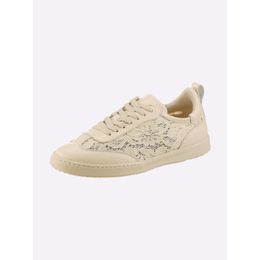 Heine Damen Schn&uuml;rer, Natur, Gr. 42, Sneakers & Schn&uuml;rer, Material: Rindsleder
