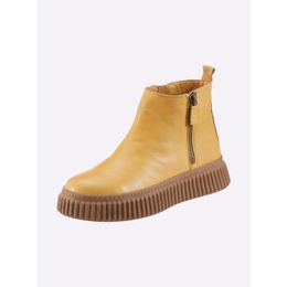 Heine Stiefelette, Gelb, Gr. 37, Damen, Stiefeletten, Material: Rindsleder