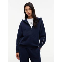 Tommy Hilfiger Sweatjacke 'Essential Terry' Damen Gr&ouml;&szlig;e M navy / rot / wei&szlig;