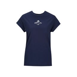 Replay T-Shirt Damen Gr&ouml;&szlig;e M dunkelblau / wei&szlig;