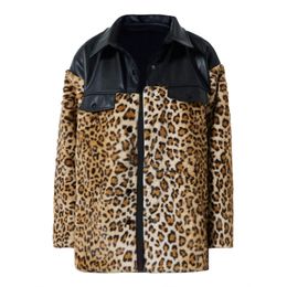 Touche Prive Between-Season Jacket female size L Ecru / Cognac / Black