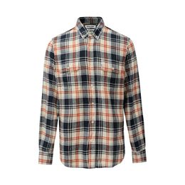 Salsa Jeans Button Up Shirt male size M Cream / Night blue / Orange