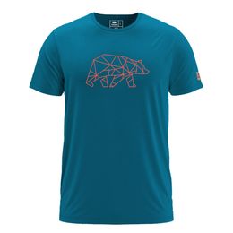 Forsberg Shirt 'Finnson T-Shirt mit Brustlogo' Herren Gr&ouml;&szlig;e L petrol / dunkelorange