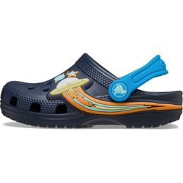 Crocs Sandals & Slippers boy size 27 Navy / Light blue / Yellow / Orange