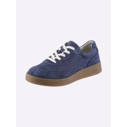 Heine Damen Sneaker, Blau, Gr. 36, Sneakers & Schn&uuml;rer, Material: Rindsleder