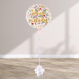 Heliumballon-Geschenk &bdquo;Happy Birthday&ldquo; Boho Flower