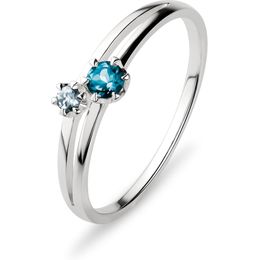Christ Ring female size 54 Grey / Petrol / Silver