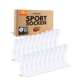 sockenkauf24 Sportsocken Damen Gr&ouml;&szlig;e 39/42 wei&szlig;
