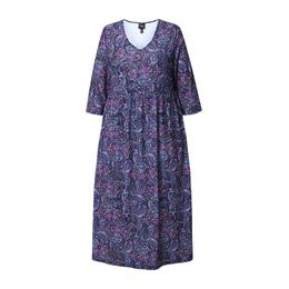 Ulla Popken Kleid Damen Gr&ouml;&szlig;e 46/48 pflaume / mischfarben Sommerkleid