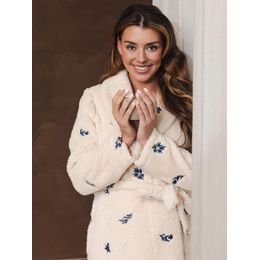 PASTUNETTE Bademantel kurz 'Premium - Blue Mirage' Damen Gr&ouml;&szlig;e S beige