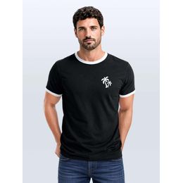 Neverless Shirt 'Logo Palmen' male size 4XL Black