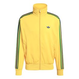 adidas originals Zip-Up Hoodie 'Firebird' male size XS Yellow / Dark green